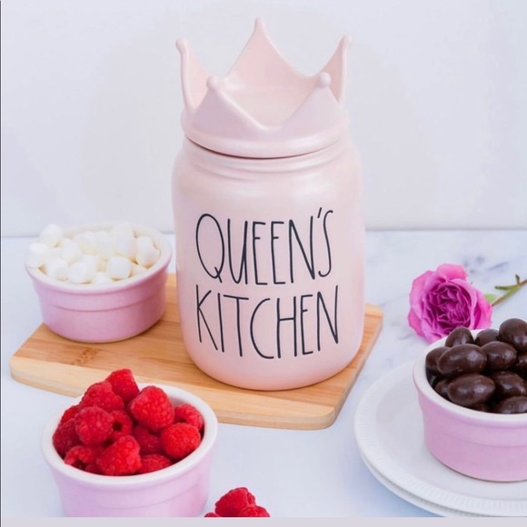 Rae Dunn | Kitchen | Rae Dunn Queens Kitchen Matte Pink Canister With ...